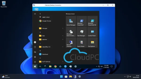 RDP Windows 12 Core 64 GB RAM – CloudPC